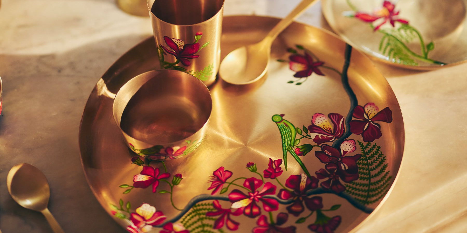 Buy Luxury Kansa Dinner Set Online - Indian Heirloom Company