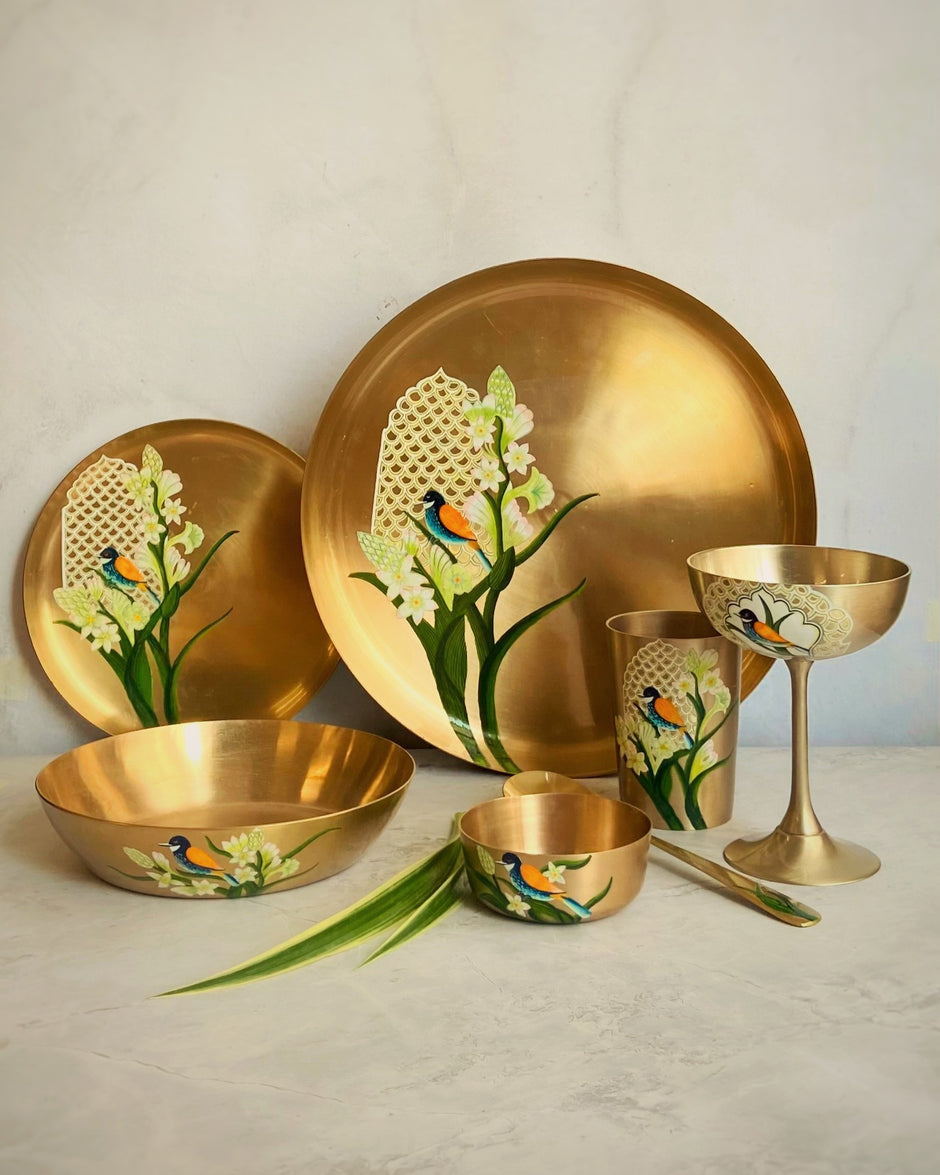 Bespoke Kansa Dinner Sets Online - IHCo – Indian Heirloom Company
