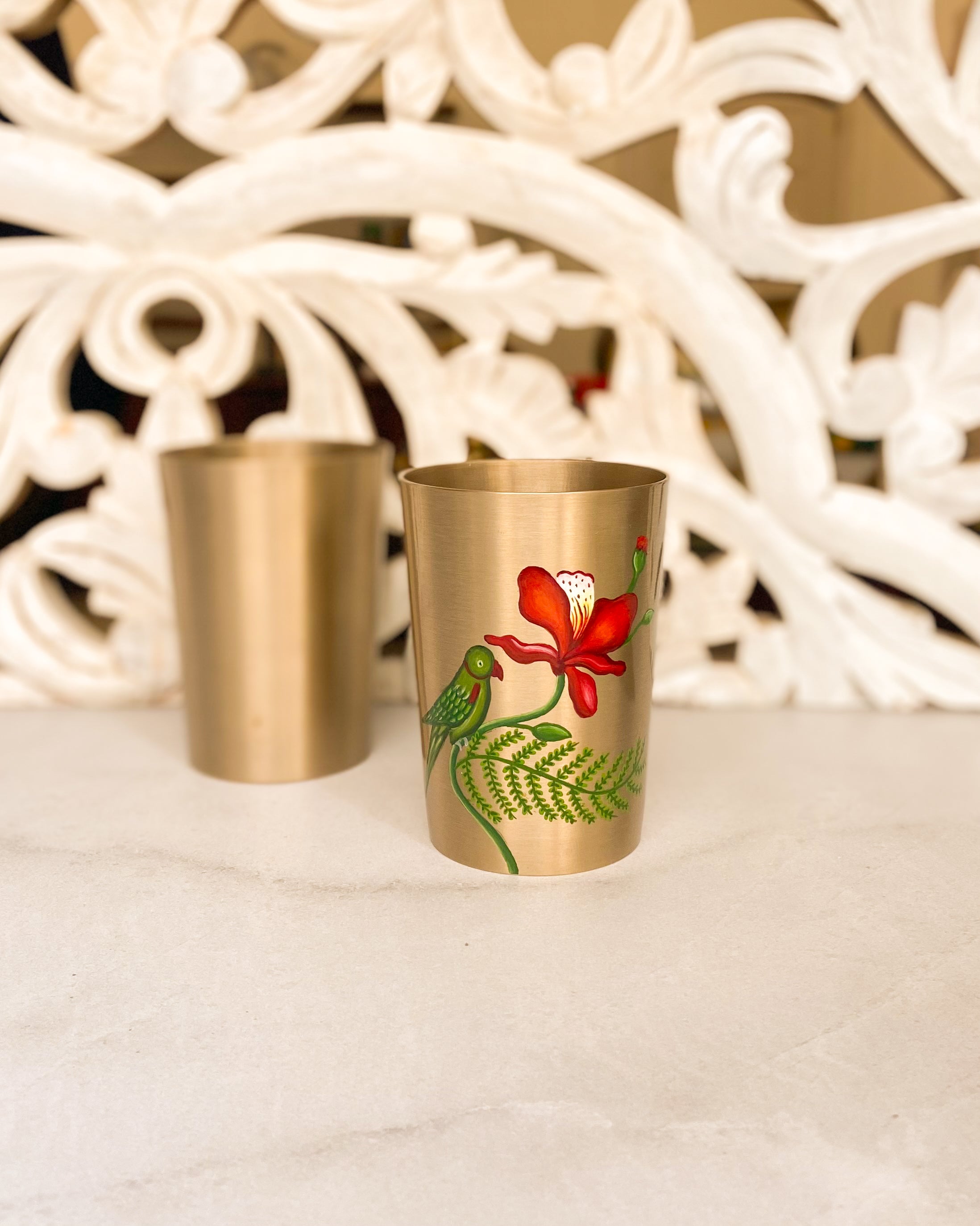 Buy Mithoo Kansa Glass (Set of 2) Online - Indian Heirloom Company