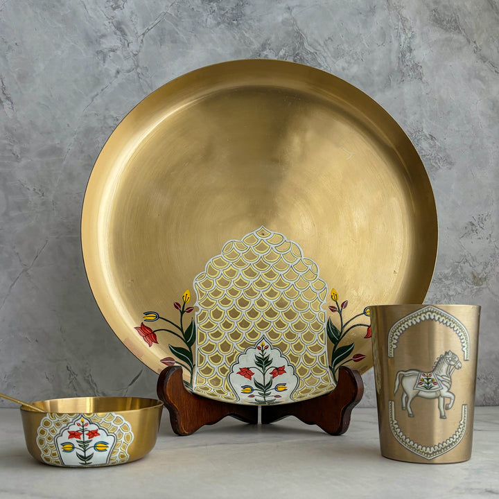 Buy Luxury Kansa Dinner Set Online - Indian Heirloom Company