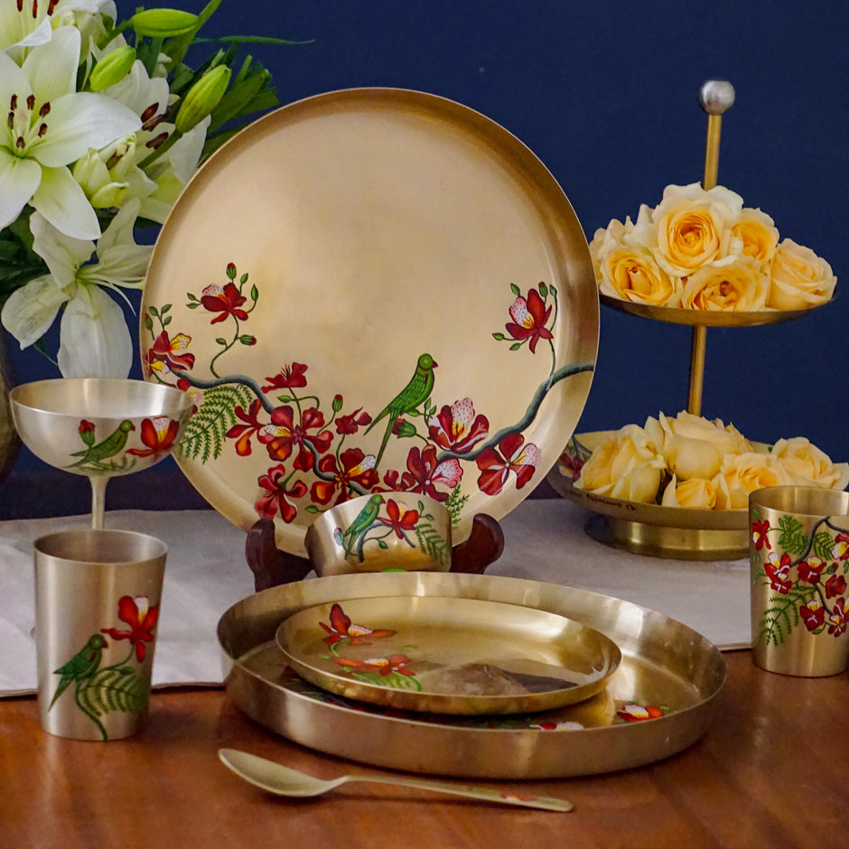 Buy Luxury Kansa Dinner Set Online - Indian Heirloom Company